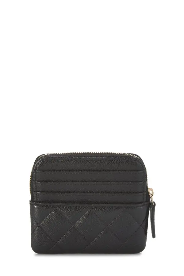 Chanel Caviar 'cc' Zip Card Holder