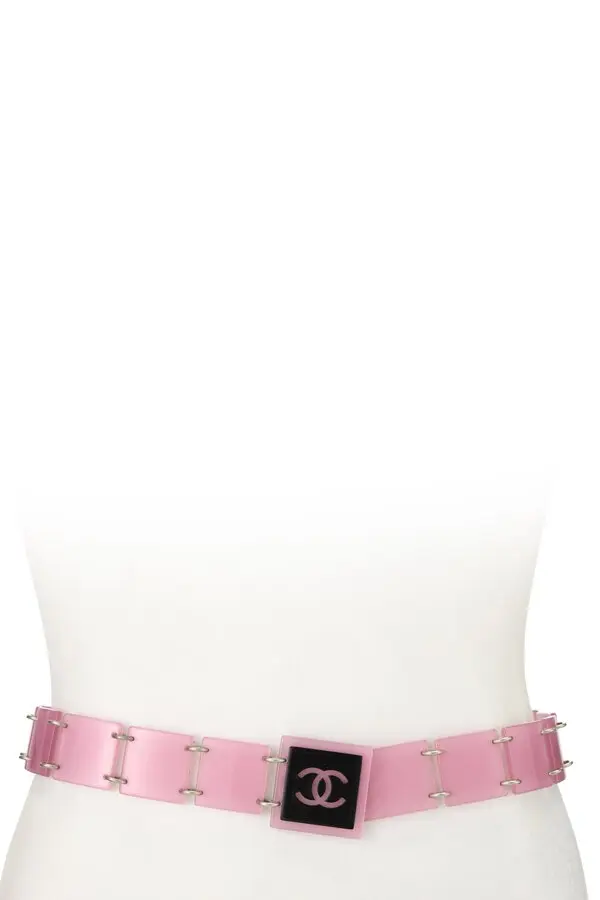 Chanel Acrylic Tile Belt - Pink