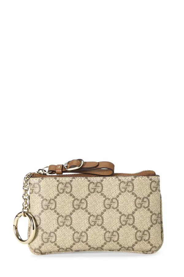 Gucci Gg Supreme Canvas Key Case - Brown