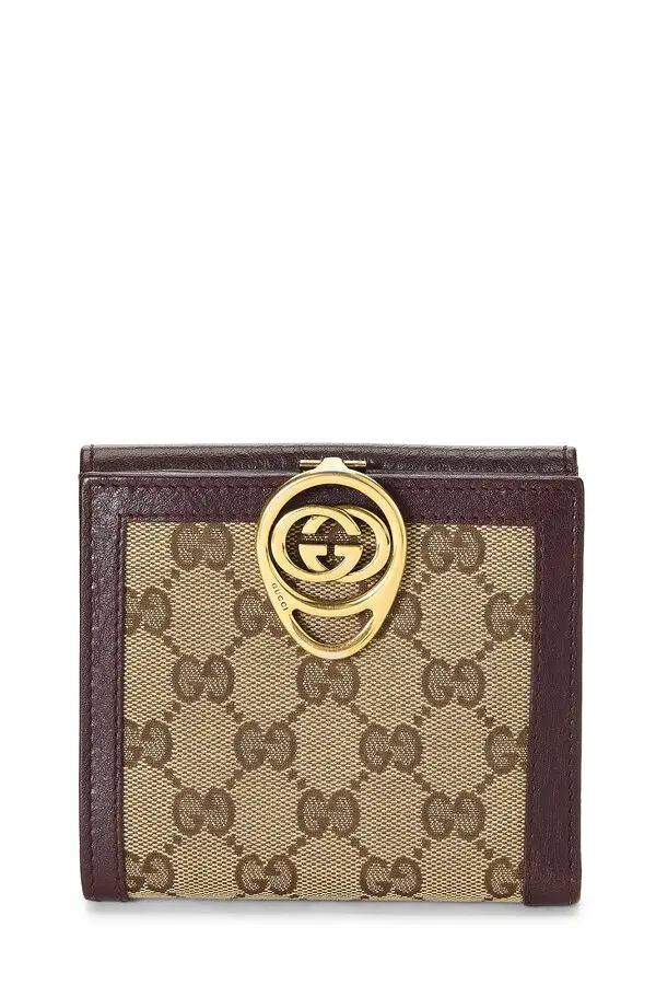Gucci Original Gg Canvas Compact Wallet - Brown