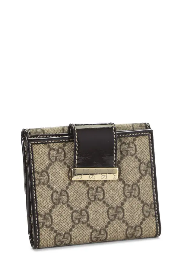 Gucci Original Gg Canvas Compact Wallet