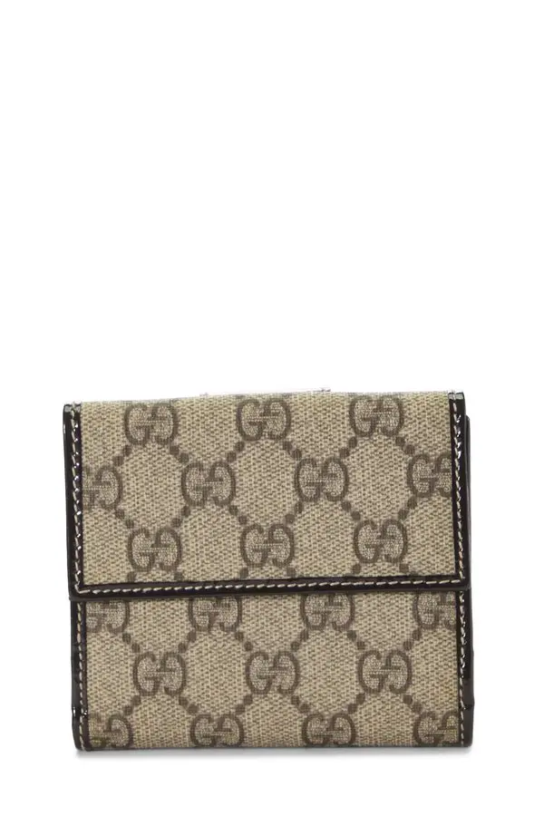 Gucci Original Gg Canvas Compact Wallet