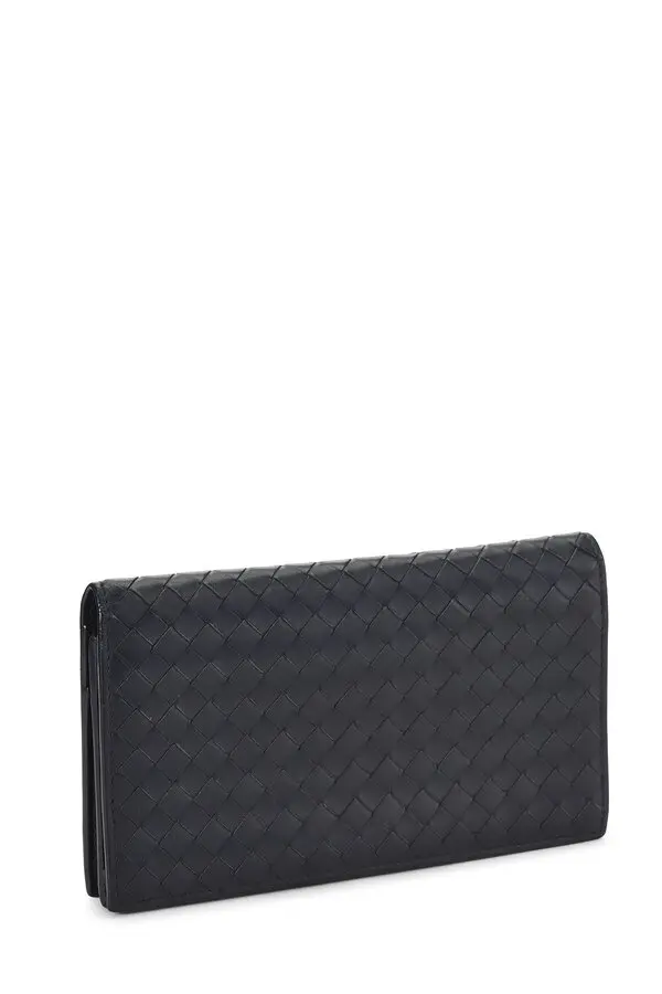Bottega Veneta Intrecciato Long Wallet - Navy
