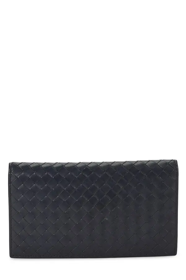 Bottega Veneta Intrecciato Long Wallet - Navy