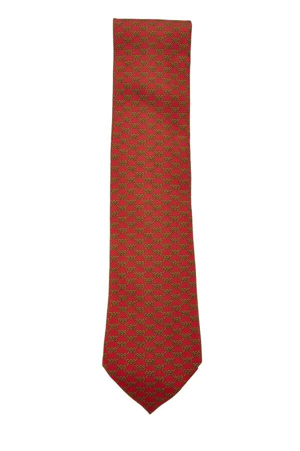 Hermès Printed Necktie - Red