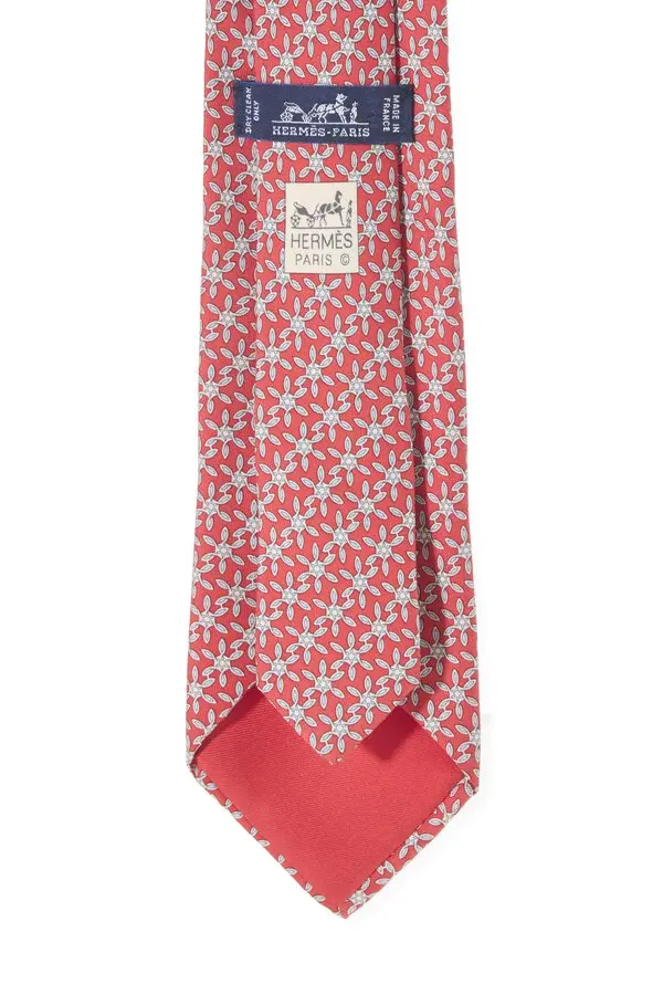 Hermès Printed Neck Tie - Red