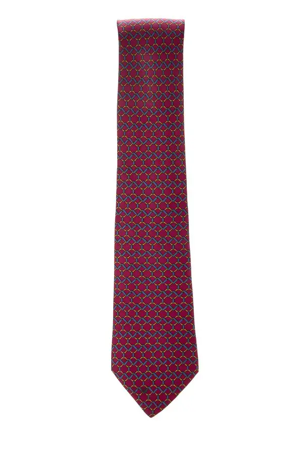 Hermès Printed Neck Tie - Red