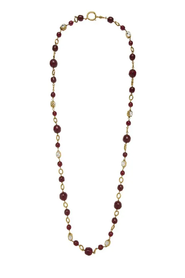 Chanel Gripoix Chain Necklace - Gold