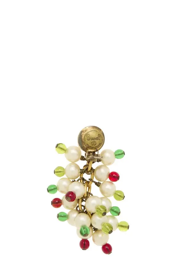 Chanel Gripoix Faux Pearl Dangle Earrings