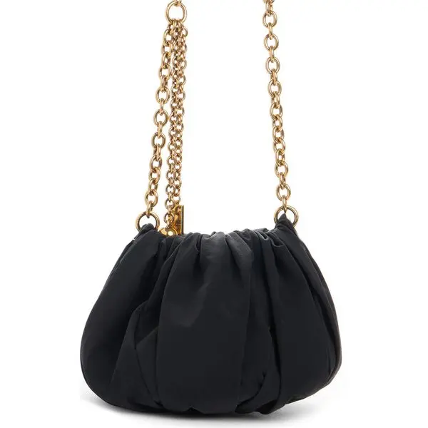 Chloé Pleated Drawstring Crossbody Bag - Black