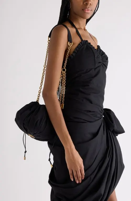 Chloé Pleated Drawstring Crossbody Bag - Black