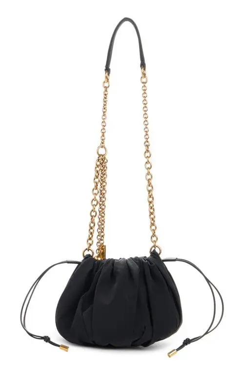 Chloé Pleated Drawstring Crossbody Bag - Black