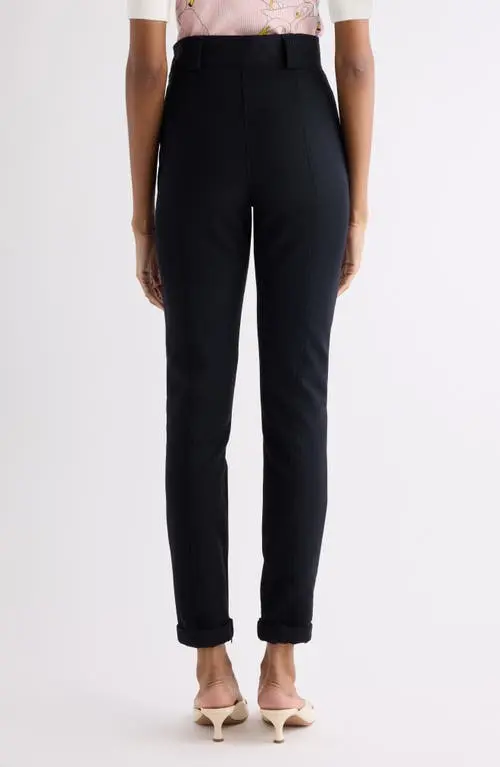 Chloé High Waisted Tricotine Pants - Black