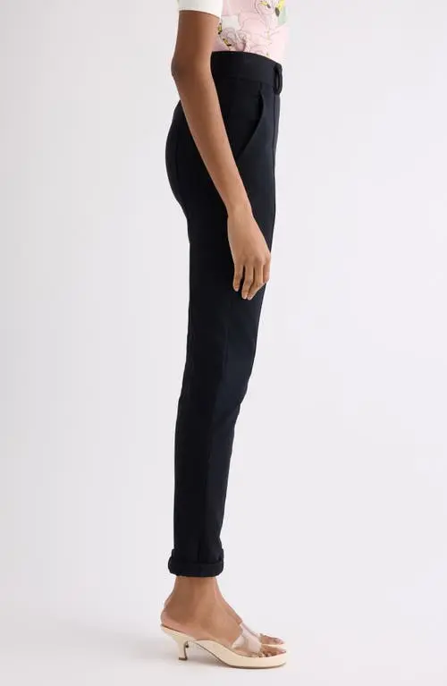 Chloé High Waisted Tricotine Pants - Black