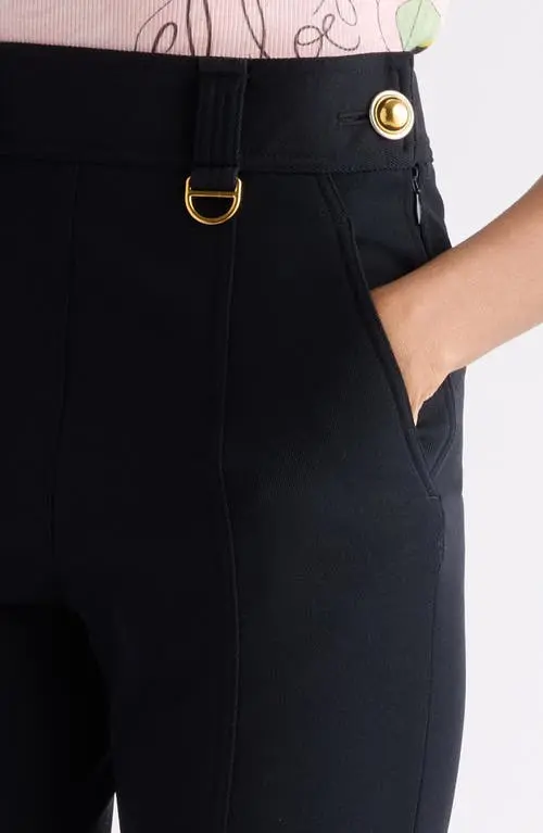 Chloé High Waisted Tricotine Pants - Black