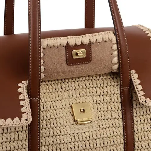 RADLEY The Chancery Raffia Flapover Woven Shoulder Bag