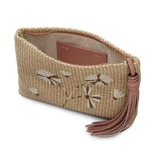 RADLEY Picton Place Raffia Zip-top Woven Pouch