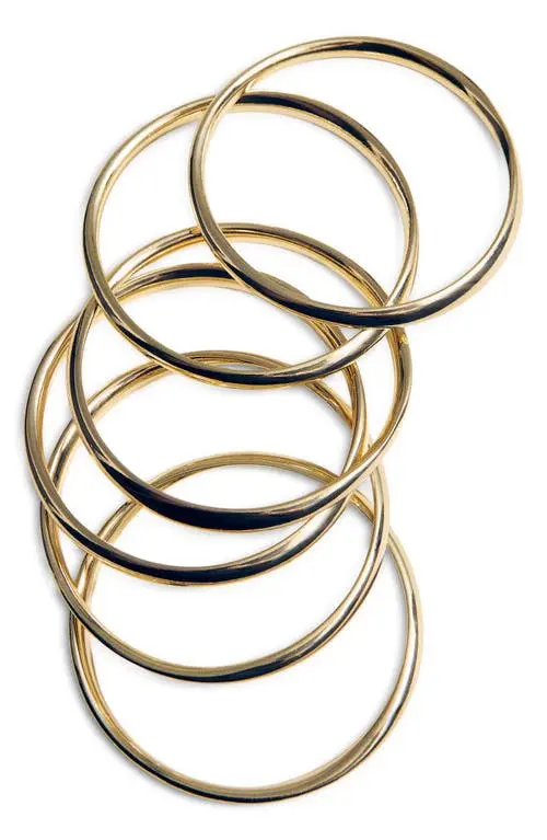 Mango Set Of Six Bangle Bracelets - Gold