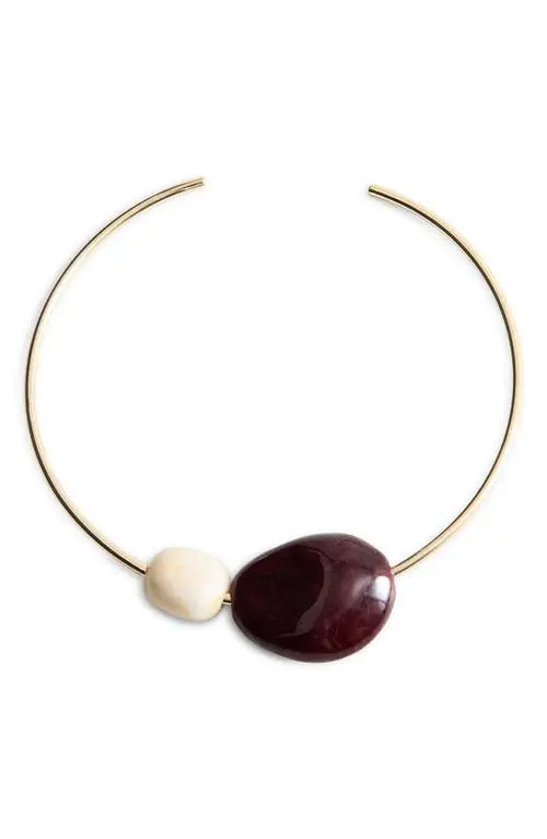 Mango Rigid Collar Necklace - Gold