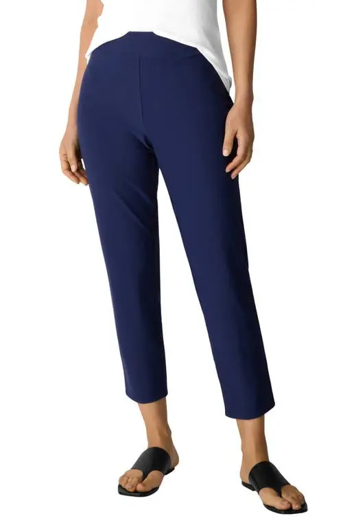 Eileen Fisher Slit Back Slim Cropped Pants - Deep Dive