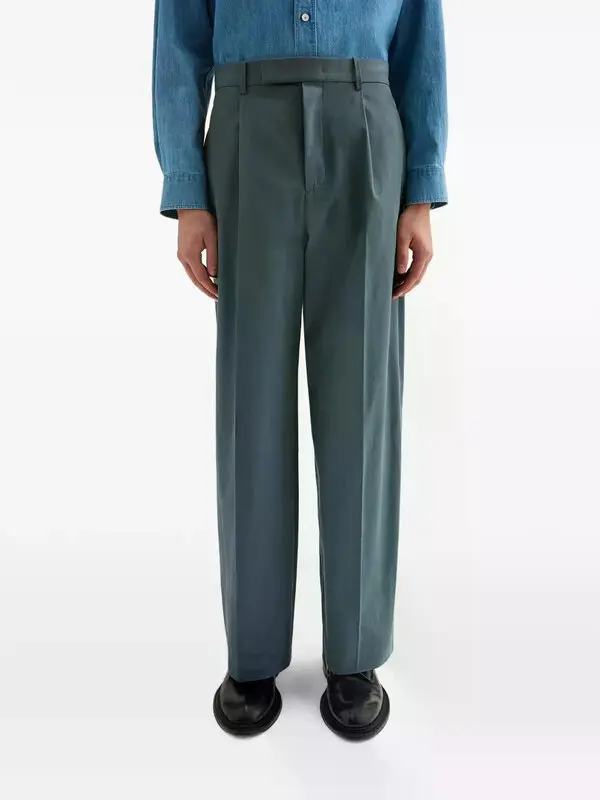 JIL SANDER Tailored Cotton Trousers - Blue