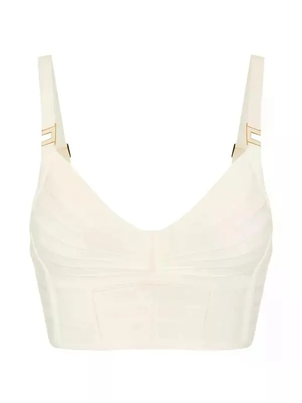 Elisabetta Franchi Ribbing Metal Tank Top