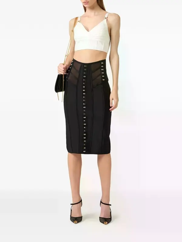 Elisabetta Franchi Ribbing Metal Tank Top
