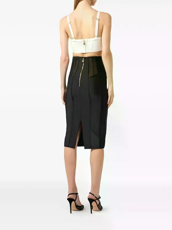 Elisabetta Franchi Ribbing Metal Tank Top