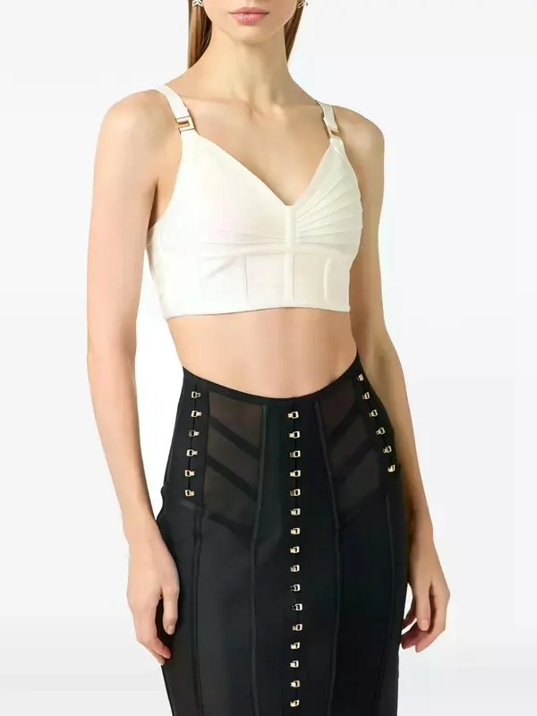 Elisabetta Franchi Ribbing Metal Tank Top