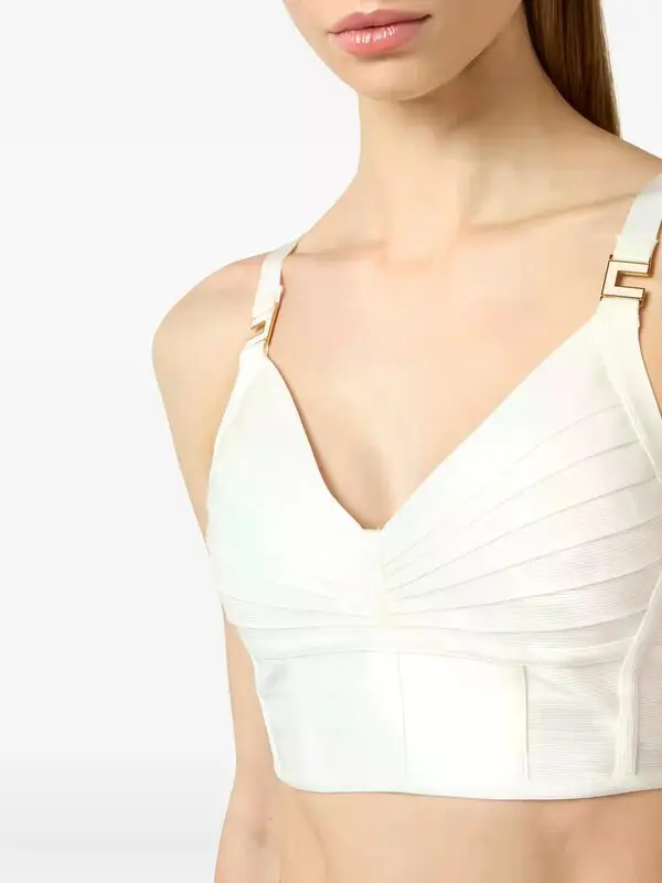 Elisabetta Franchi Ribbing Metal Tank Top
