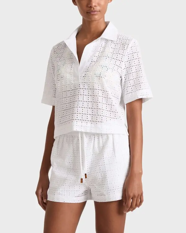 Vilebrequin Geometric Broderie Anglaise Shorts