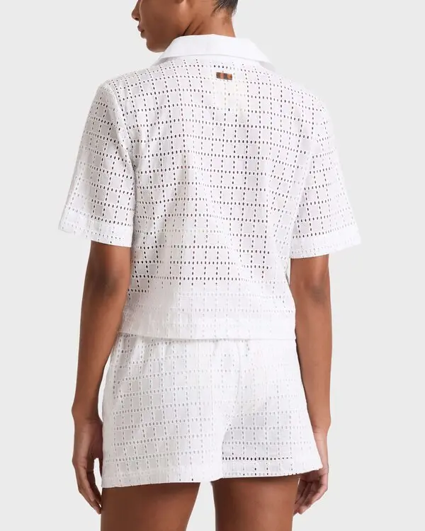 Vilebrequin Geometric Broderie Anglaise Fallon Shirt