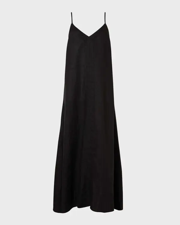 Vilebrequin Long Linen Dress Loreon - Black