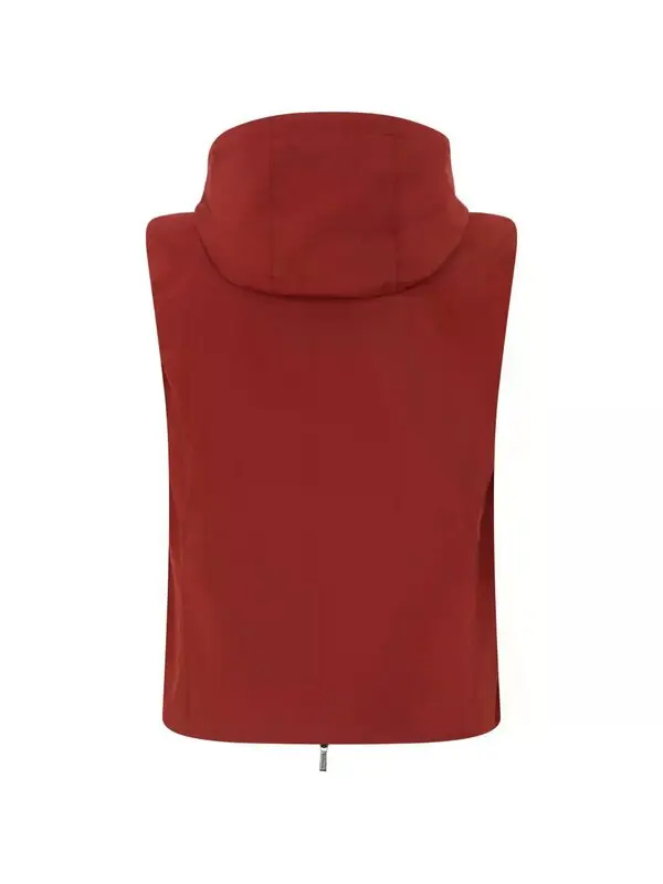 MOORER Hooded Zip-up Vest