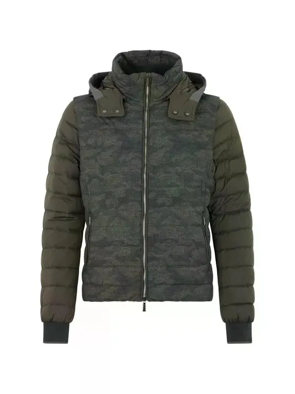 MOORER Padded Hooded Jacket - Green