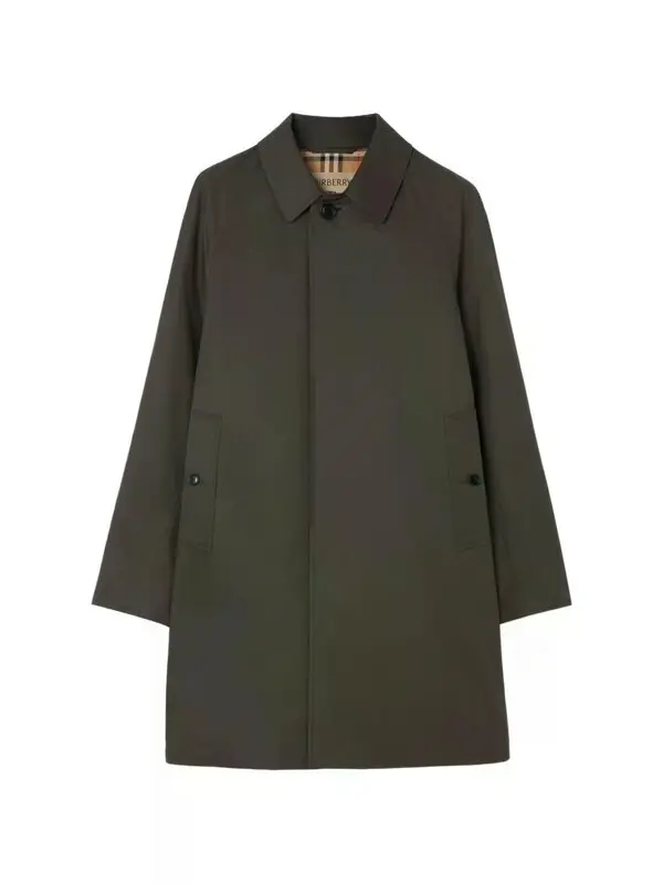 Burberry Mid-length Tropical Gabardine Camden Car Coat - Grey