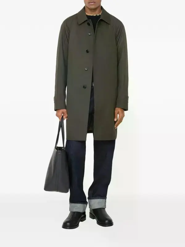 Burberry Mid-length Tropical Gabardine Camden Car Coat - Grey