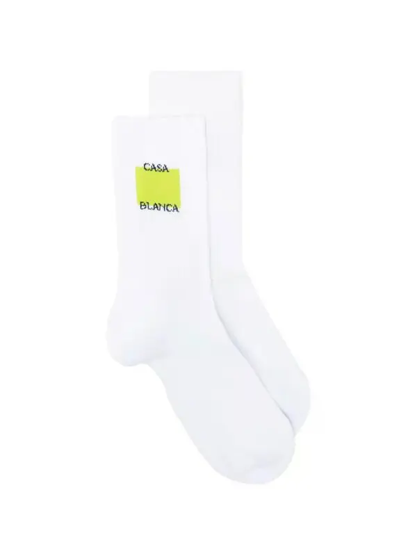 Casablanca Logo-detail Socks - White