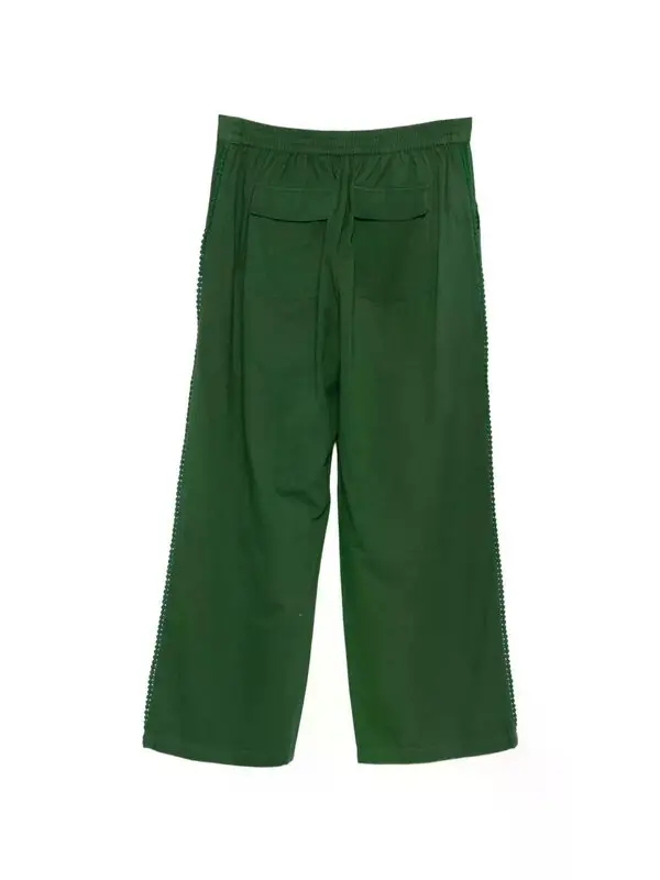 BAZISZT Basziszt Corniche Pom-pom Trim Trousers - Green