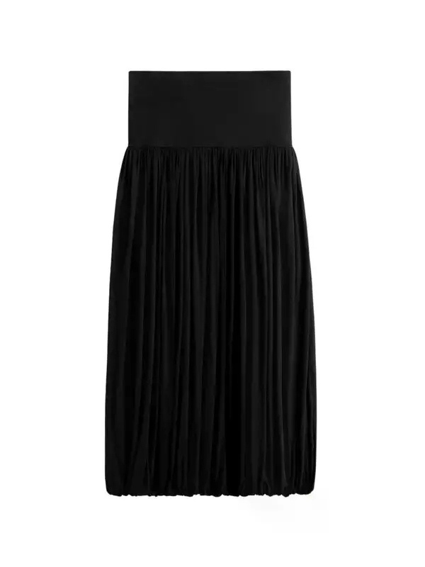 TOTEME Gathered Midi Skirt - Black