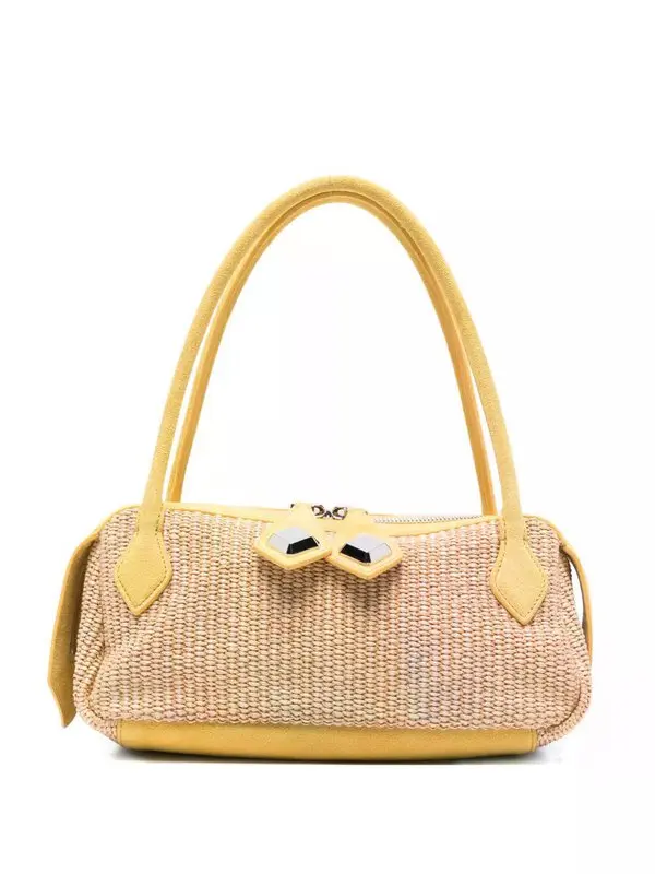 MINOBOSSI Small Anna Woven Shoulder Bag - Neutrals