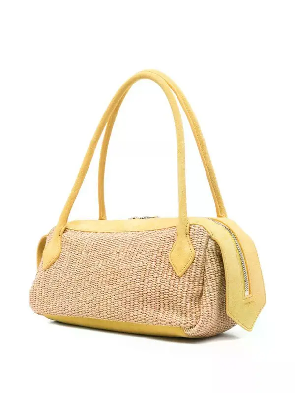 MINOBOSSI Small Anna Woven Shoulder Bag - Neutrals