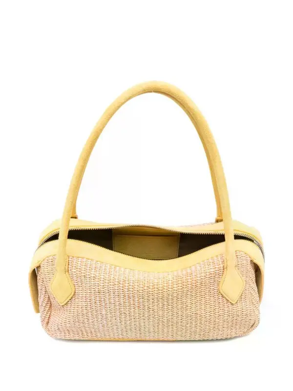 MINOBOSSI Small Anna Woven Shoulder Bag - Neutrals