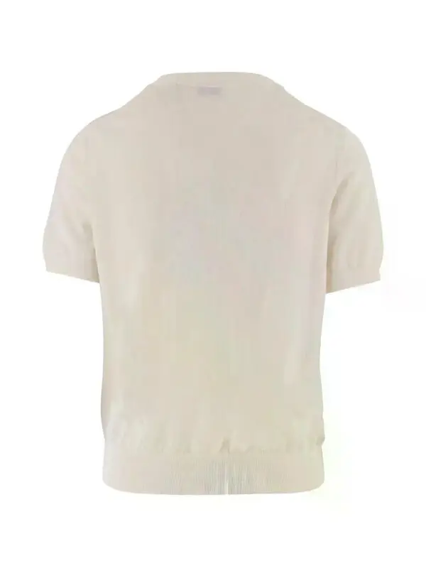 Burberry Tarot Panel Wool Silk Top - Neutrals