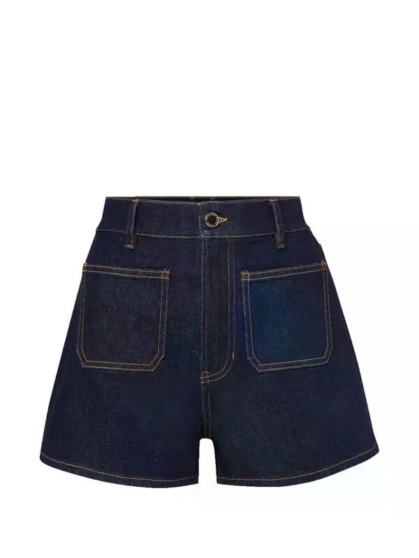 Veronica Beard Elijah Button-fastening Shorts - Blue