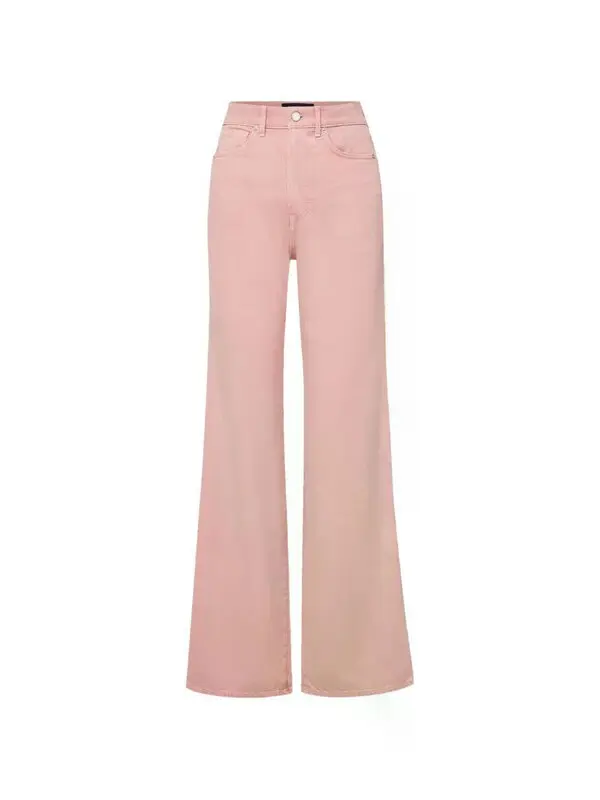 Veronica Beard Taylor High-rise Wide Leg Jeans - Pink