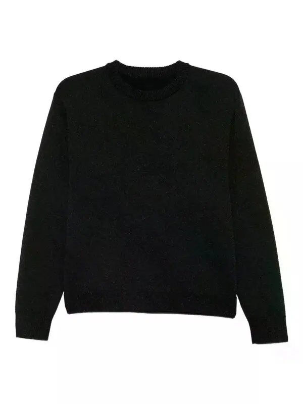 Cynthia Rowley Metallic Crew-neck Sweater - Black