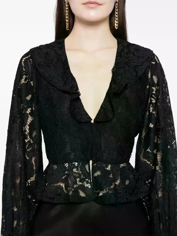 Cynthia Rowley Lace V-neck Blouse