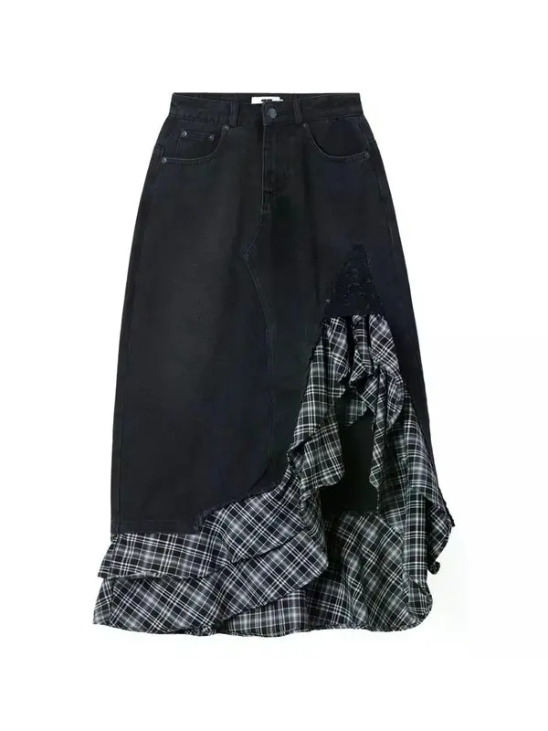 Izzue Tartan Ruffled Skirt