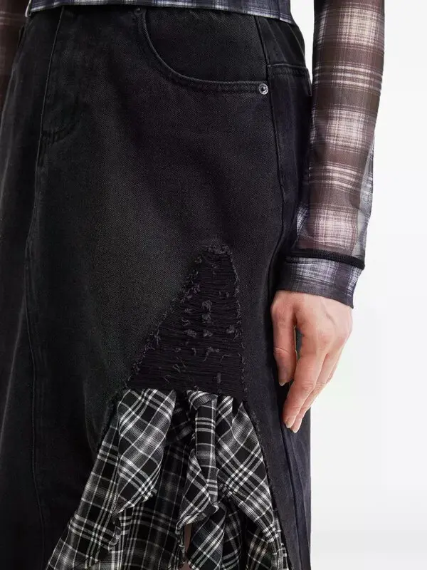 Izzue Tartan Ruffled Skirt